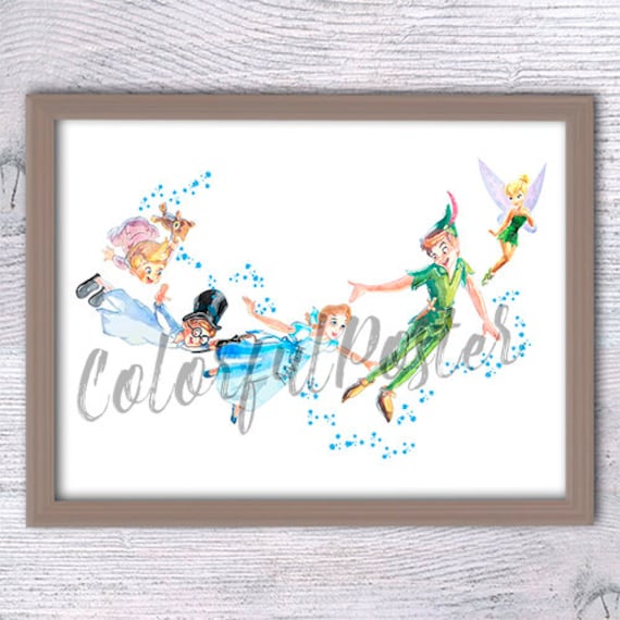 Peter Pan And Wendy Flying Sketch