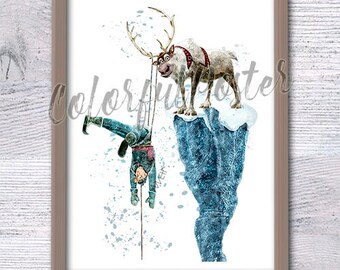Sven Frozen 8x10 In. to 12x16 In. Fine Art Print Glicee - Etsy