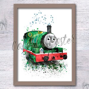 Percy the Train Poster Percy Train Print Little Green Saddle Tank ...