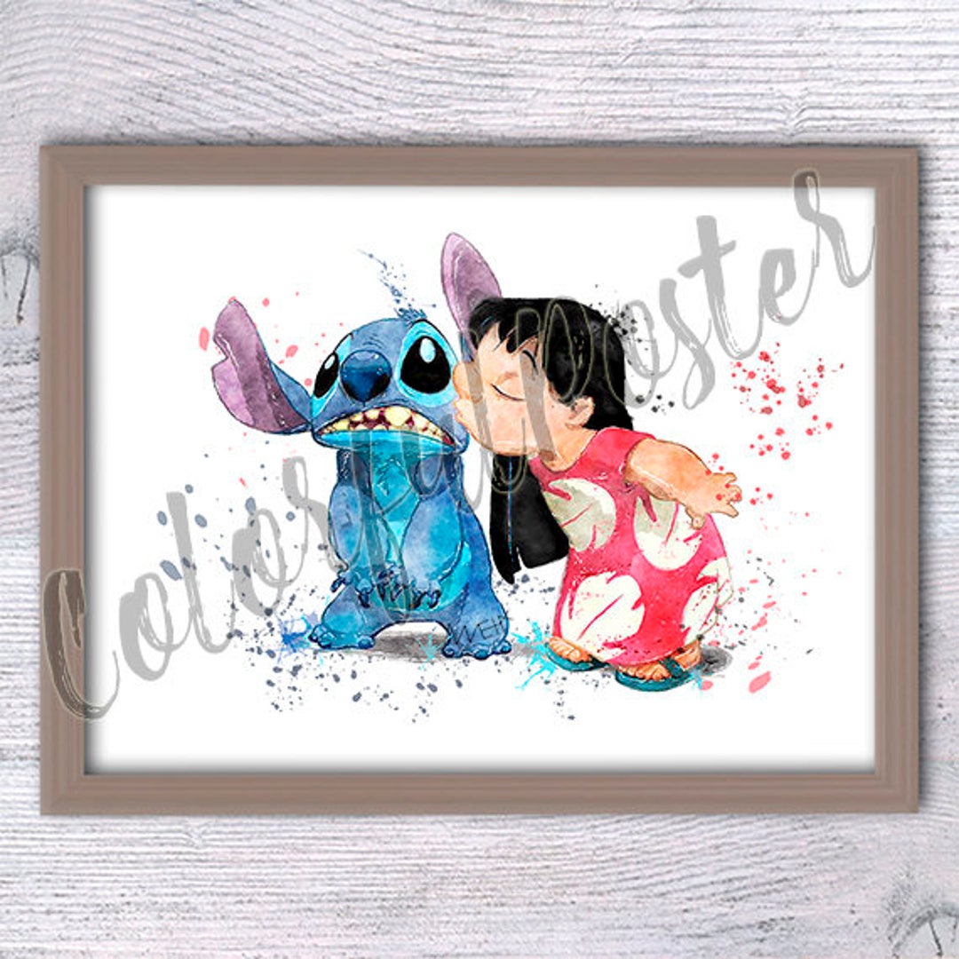 Lilo and Stitch Poster Lilo and Stitch Print Wall Hanging Baby Shower ...
