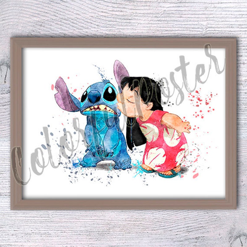 Stitch poster - Etsy France