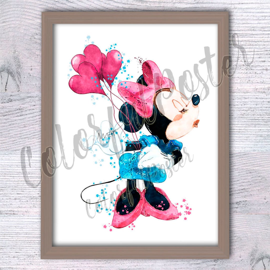 Minnie Mouse Print Minnie Mouse Poster Wall Decor Nursery Room Decor ...