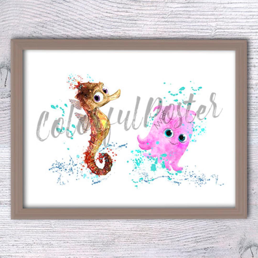 Finding Nemo Sheldon and Pearl Print Finding Nemo Poster Wall Decor ...