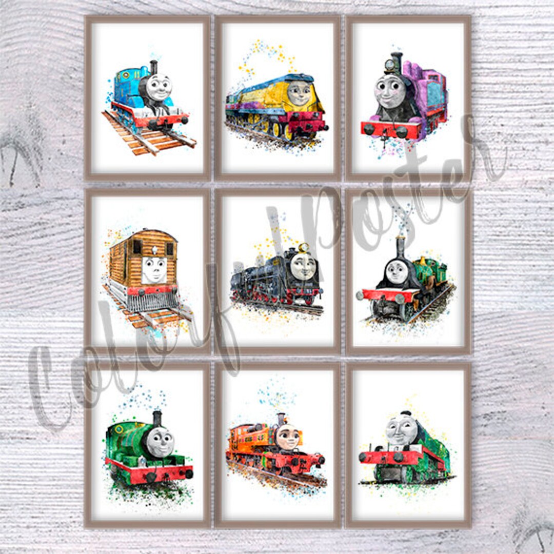 Thomas the Train Set of 9 Thomas the Tank Engine Thomas and Friends ...