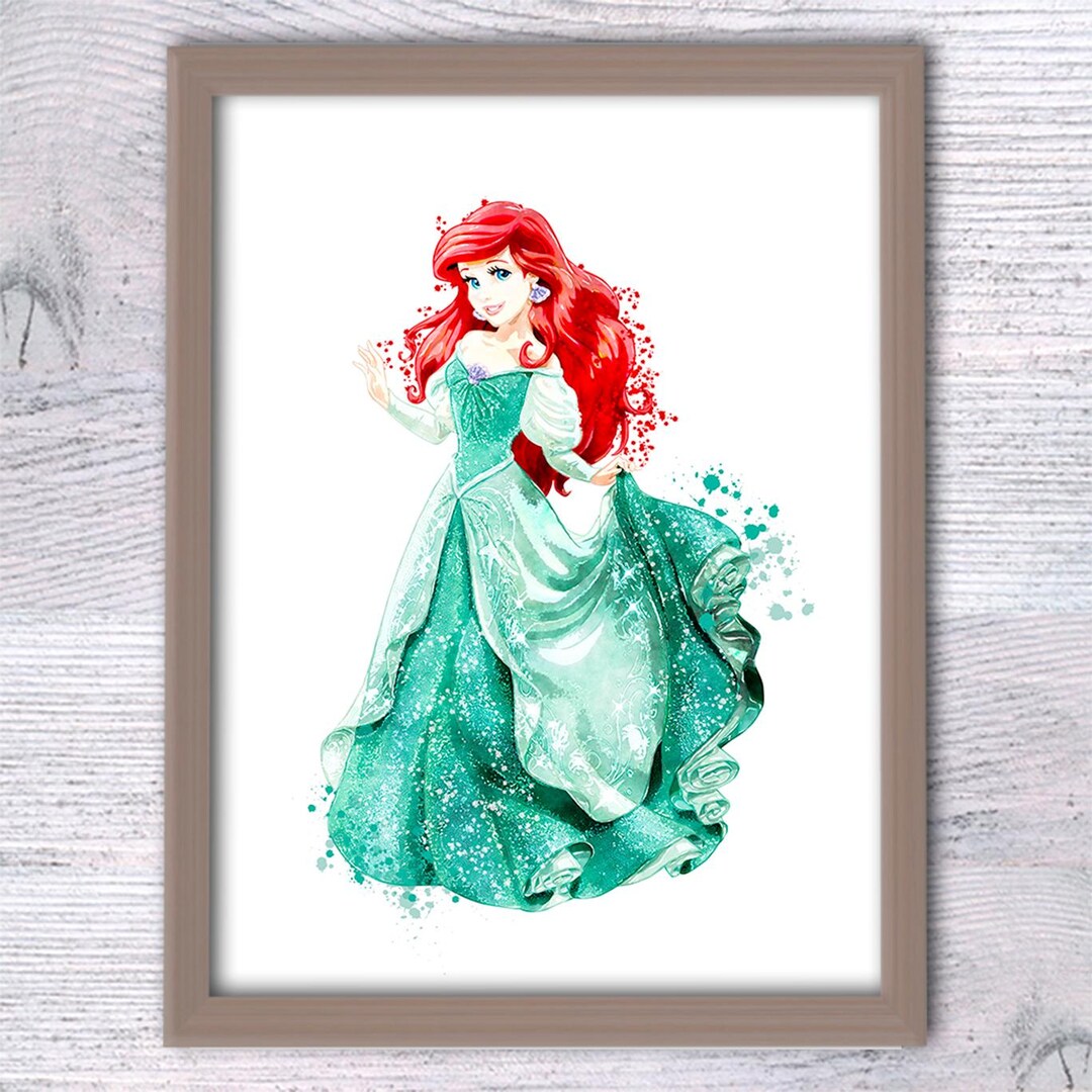 Ariel Princess Ariel Print Ariel Poster the Little Mermaid Decor ...