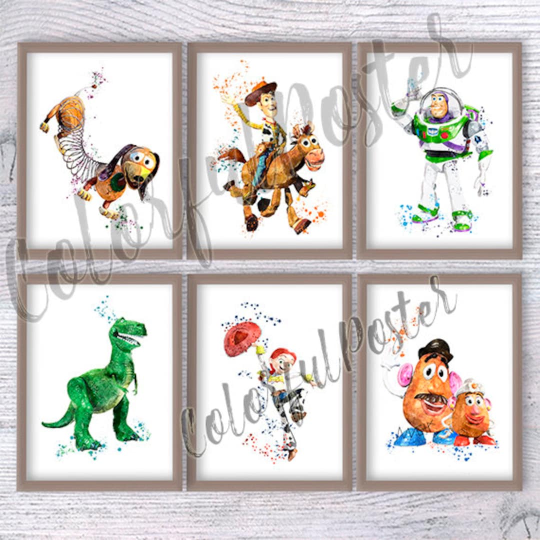 Toy Story Print Set of 6 Toy Story Poster Toy Story Wall Decor Toy ...