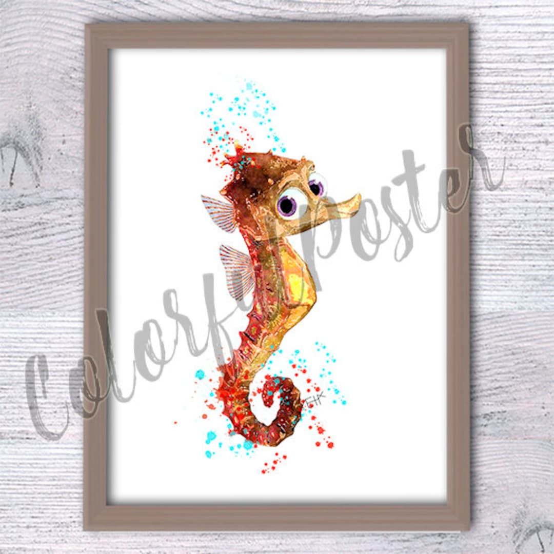 Sheldon Sea Horse Print: Finding Nemo Nursery Art V20 - Etsy