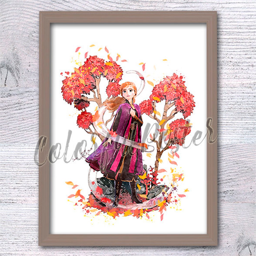 Princess Anna Poster Anna Frozen Print Frozen Wall Decor Frozen ...