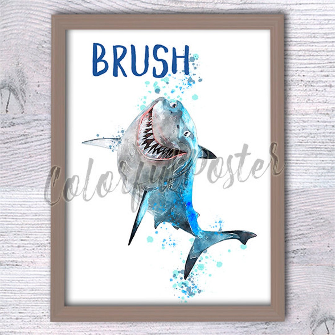 Finding Nemo Poster Bruce Print Finding Nemo Wall Decor Bruce Poster Bathroom Decoration Bruce