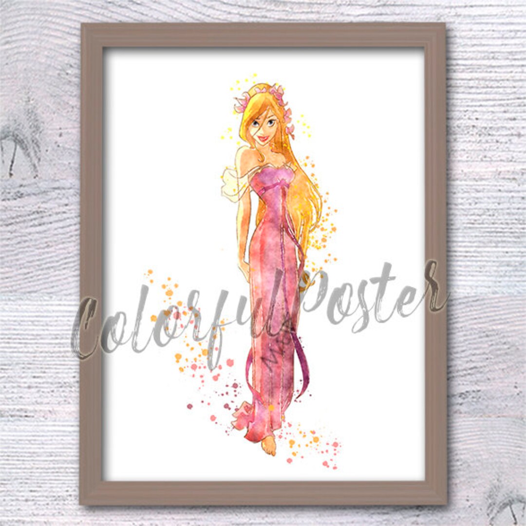 Giselle Watercolor Giselle Enchanted Print Princess Giselle Poster ...