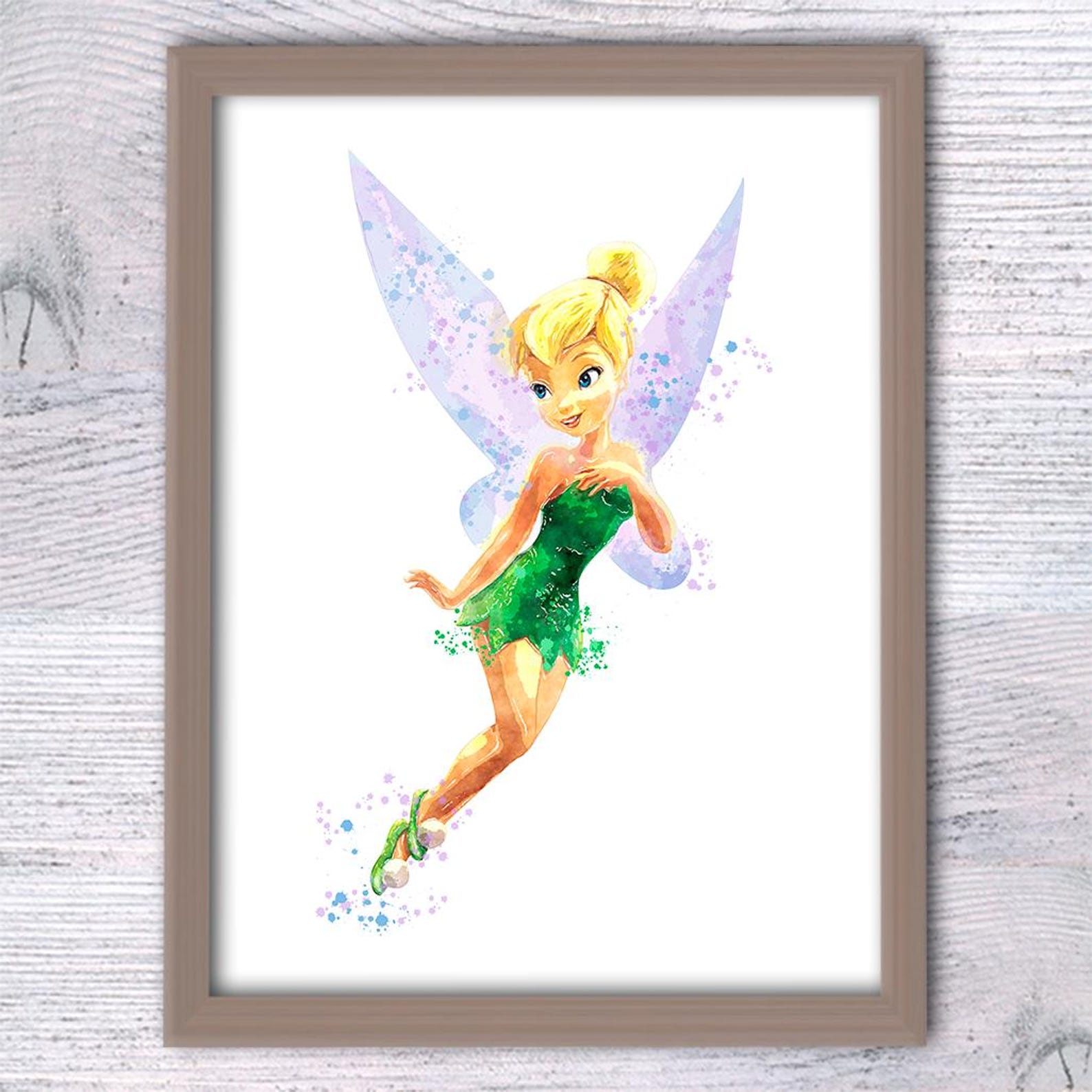 Peter Pan Watercolor Print Set of 4 Disney Wall Decor Disney Peter Pan ...