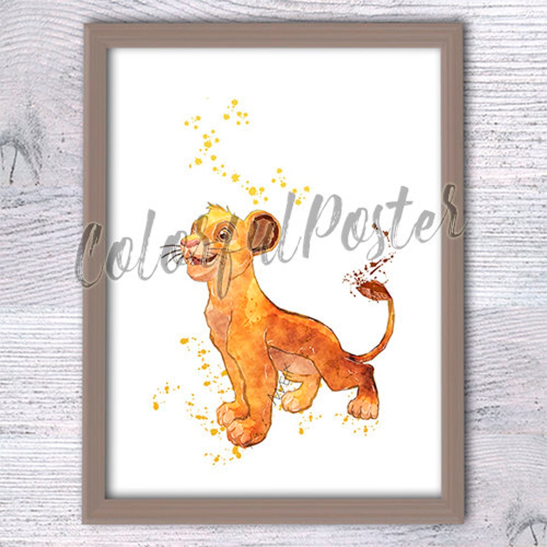 Simba Poster Lion King Print Lion King Wall Decor Simba Print Nursery ...