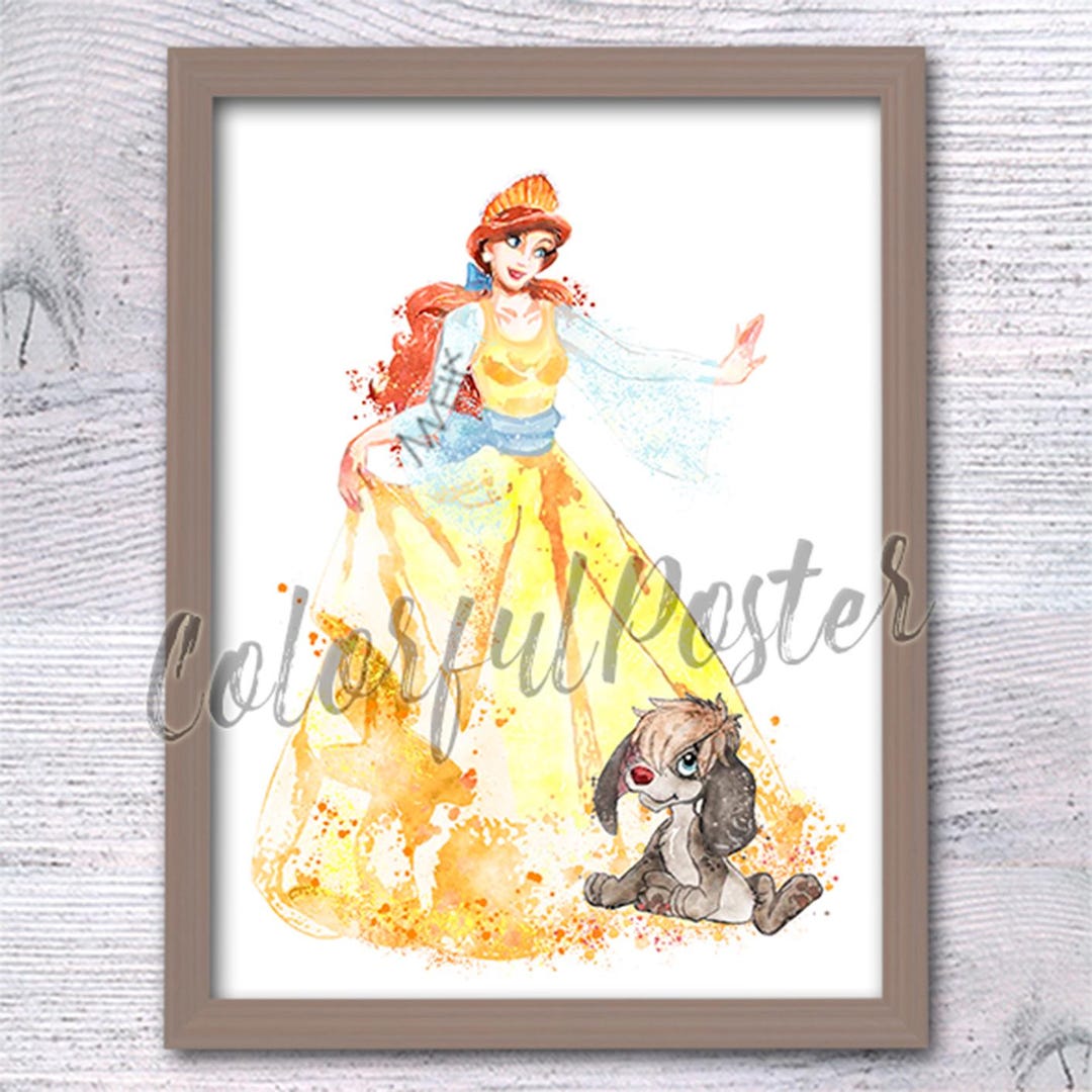 Anastasia Print Princess Anastasia Poster Anastasia and Pooka Wall ...
