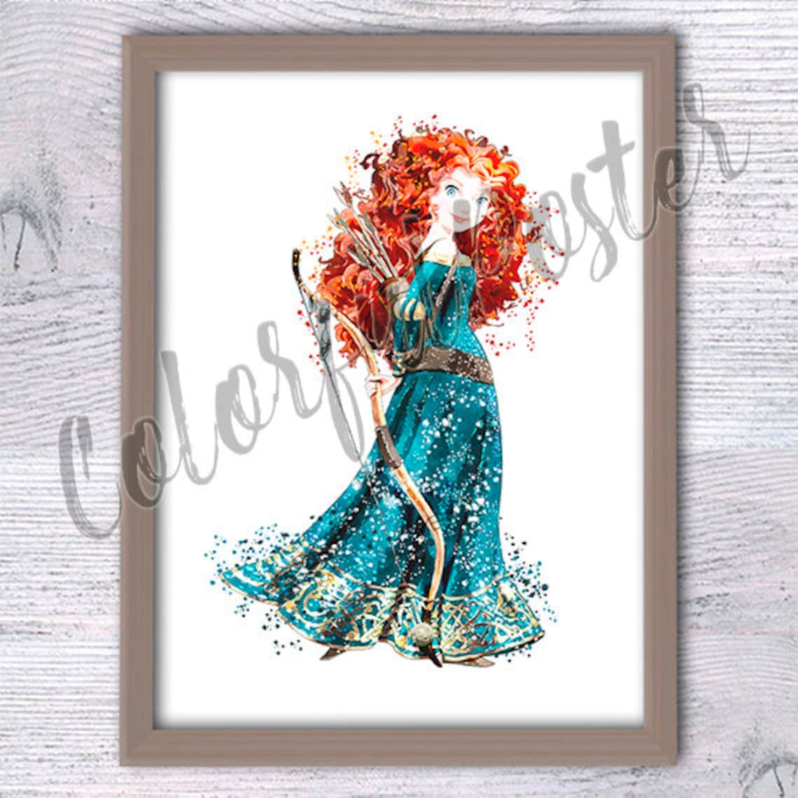 Merida Art Princess Merida Baby Shower Gift Poster - Etsy