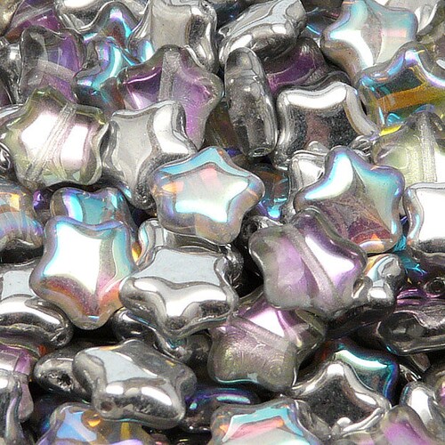 25pcs Czech Pressed Glass Star Beads 12mm Crystal Santander - Etsy