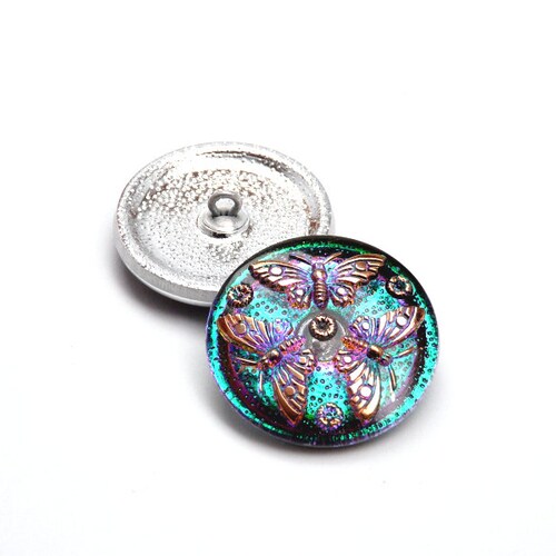 1pc Czech Hand Made Art Glass Button Dragonfly Round 18mm Ruby - Etsy