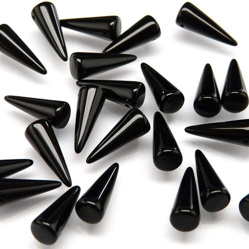 50pcs Czech Pressed Glass Spike Beads 5x8mm Crystal AB - Etsy