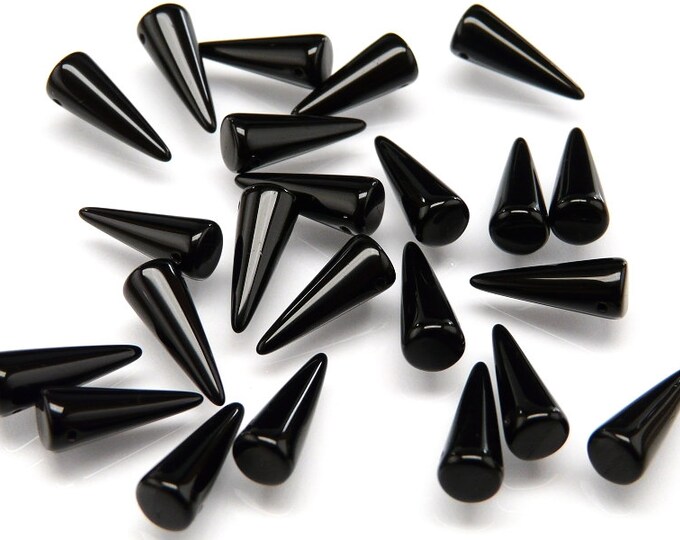 50pcs Czech Pressed Glass Spike Beads 5x8mm Crystal AB - Etsy