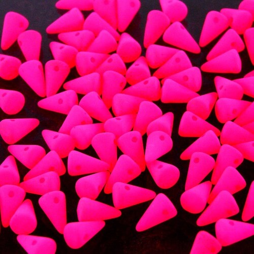 50pcs Czech Pressed Glass Spike Beads 5x8mm Crystal AB - Etsy