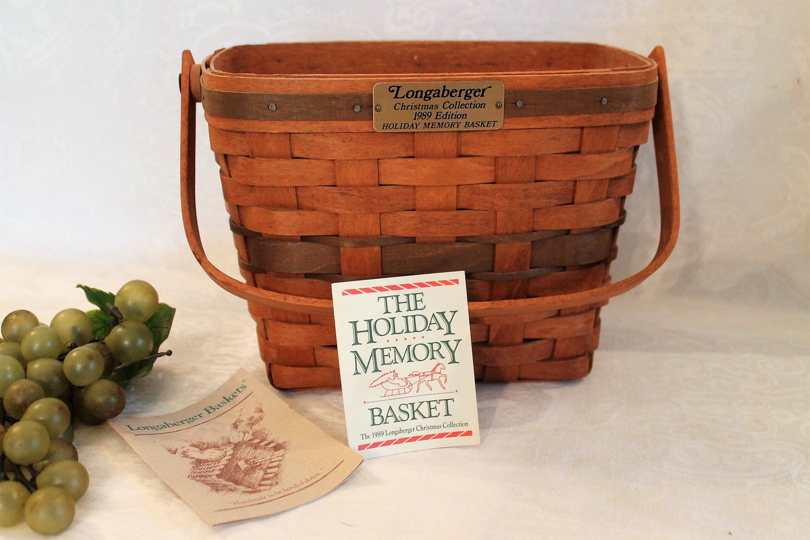 1989 Longaberger Basket - Christmas Collection Holiday Memory Basket ...