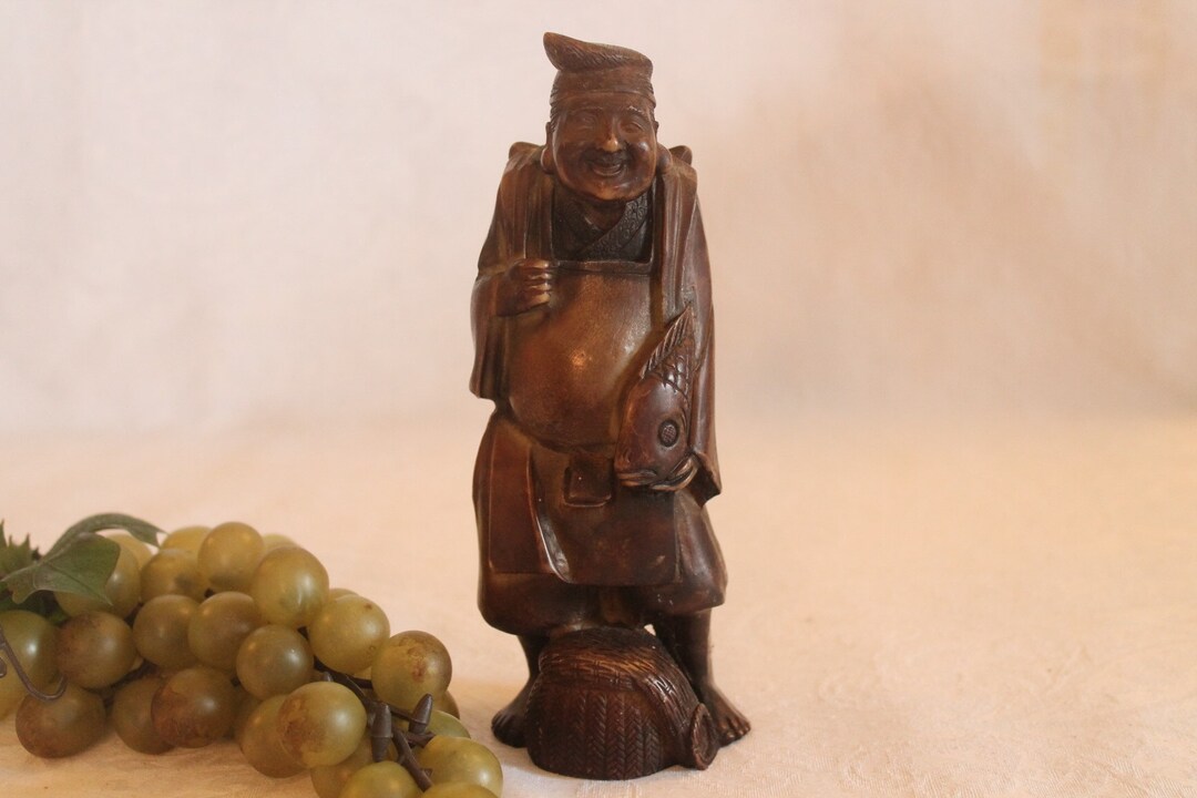 Vintage Lobeco Hand Carved Soap Stone Alabaster 7" Figurine of a ...