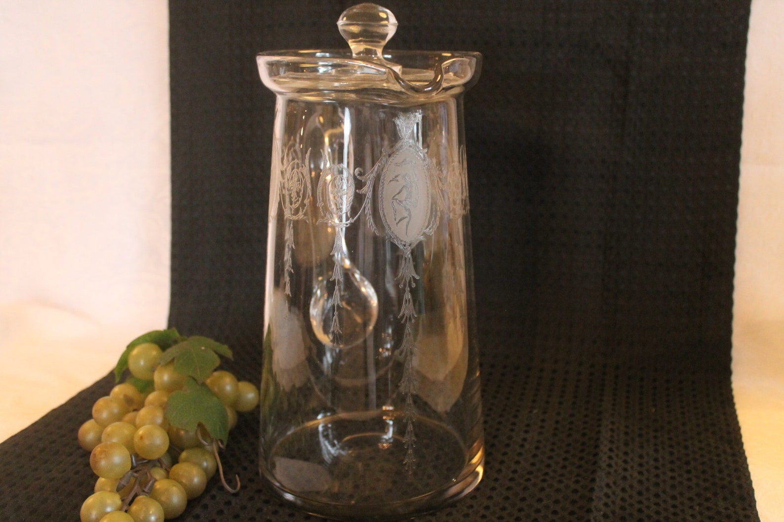 Rare Tiffin Glass Dancing Ladies 61 Ounce Pitcher With Lid - Classic ...