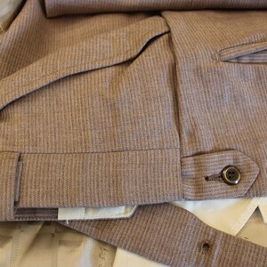 Vintage Louis Roth 46L Men's Tan Pinstripe Suit Two Button, Dinner ...