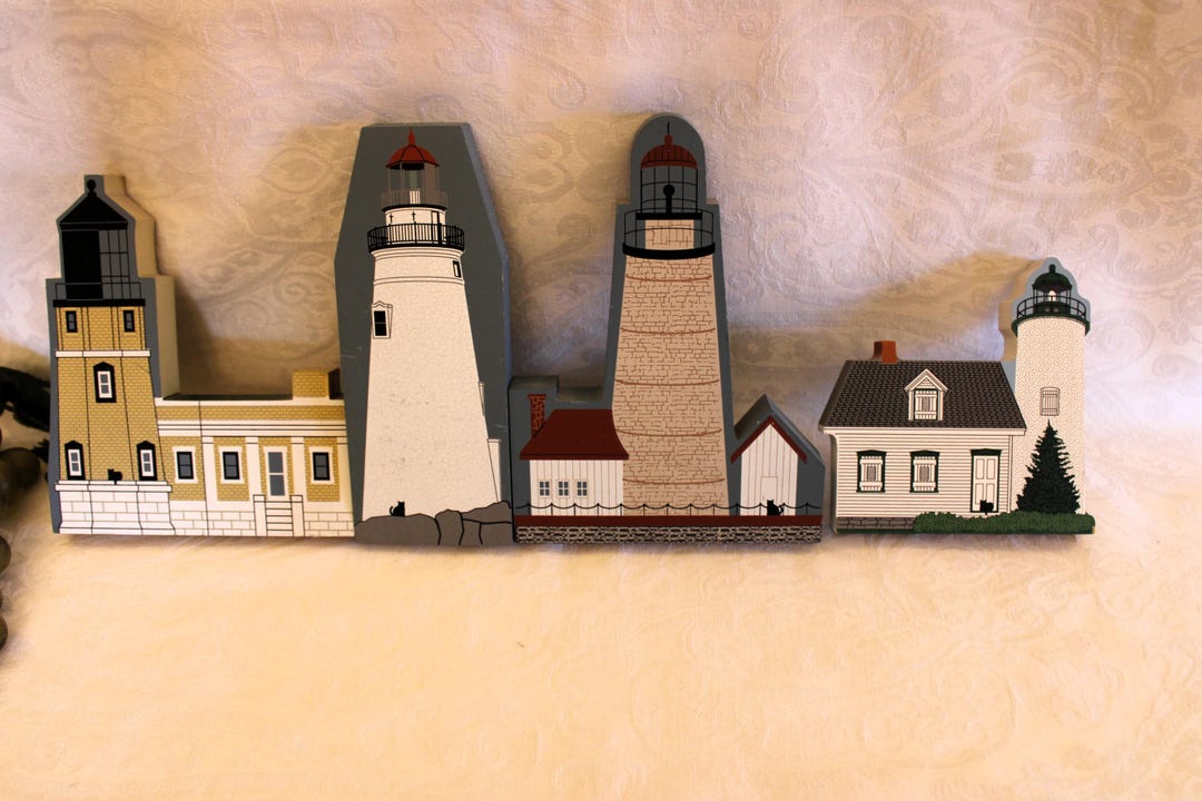 Collection of Cat's Meow Wood Cut-outs - Lighthouses, Marblehead ...
