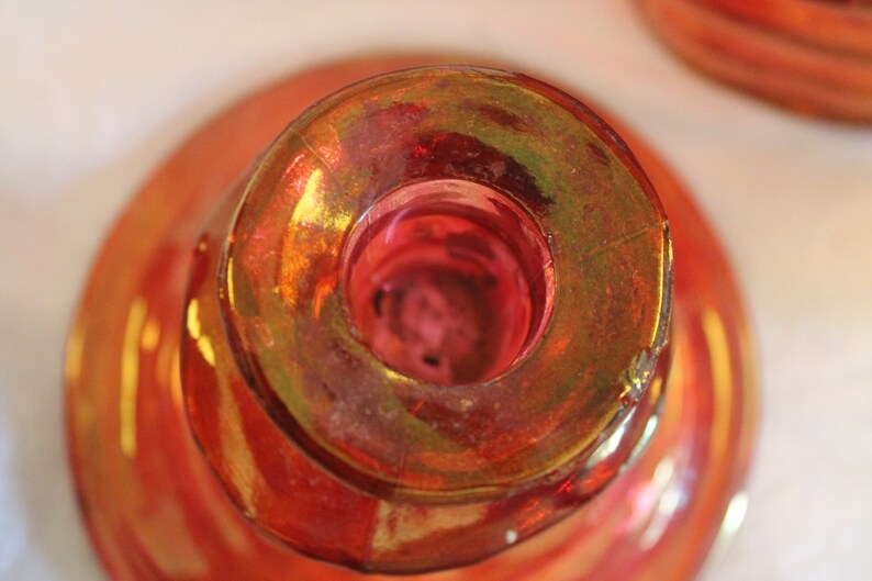 Antique Consolidated Ruby Stained Glass 10 Triangle Vase | Etsy