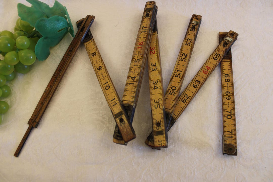 Vintage Lukfin Rugged Wood Folding Measurement Ruler - 72" Long With ...