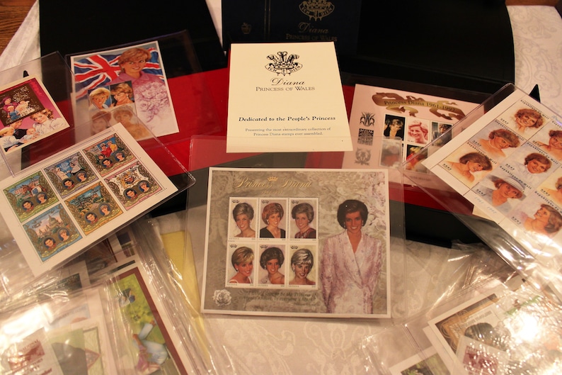 Princess Diana Large Memorabilia Stamp Collection - 2 Boxes ...