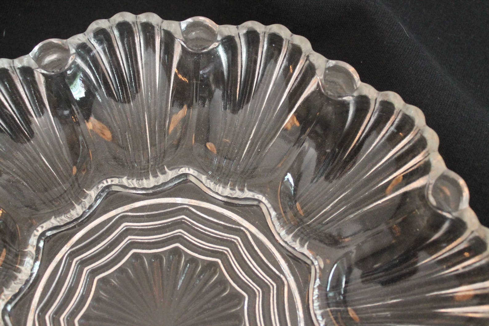 Anchor Hocking Clear Glass Deviled Egg Plate in Excellent - Etsy