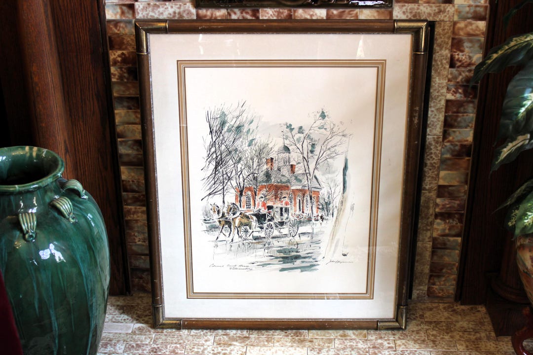 John Haymson Framed Picture - Colonial Court House, Williamsburg Fine ...
