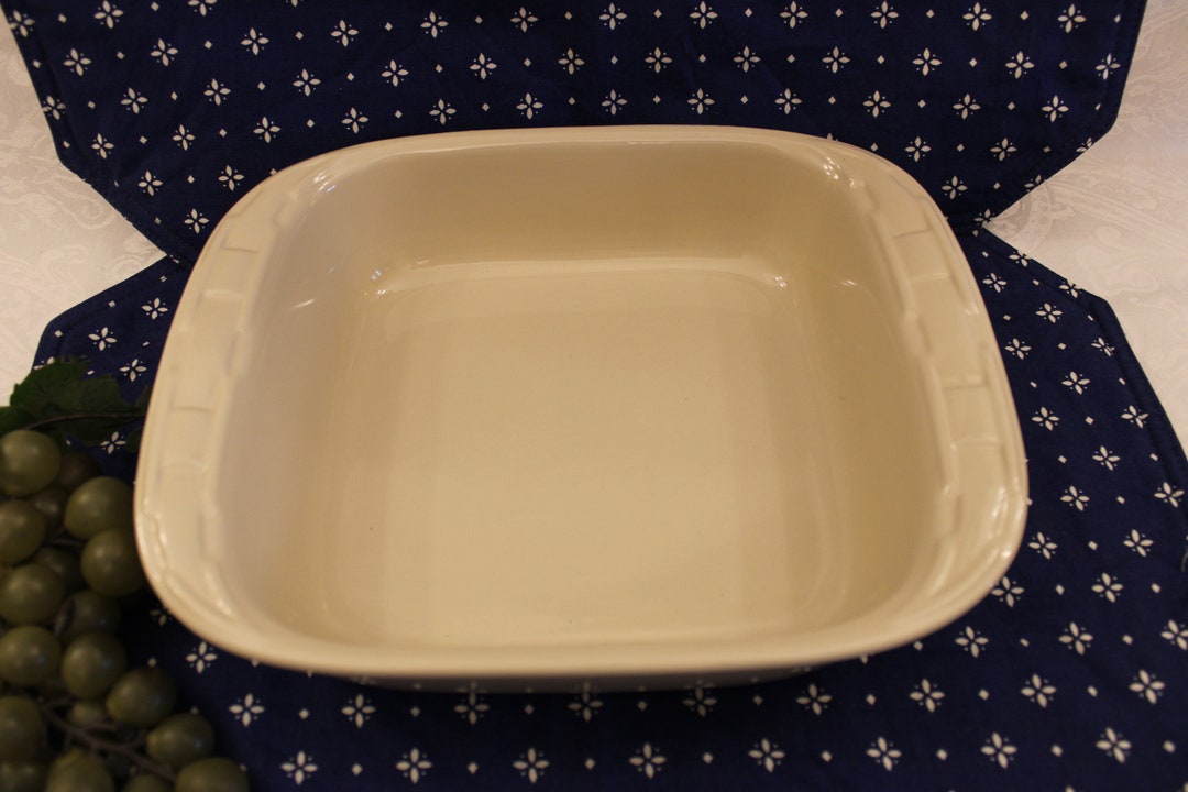 Longaberger Pottery Woven Traditions 8x8 Square Baking Dish - Great ...