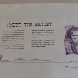 Running Horse 11" by 15" Lithograph - Monteague Flagg, Native American ...