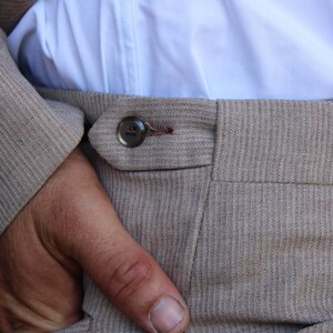 Vintage Louis Roth 46L Men's Tan Pinstripe Suit Two Button, Dinner ...