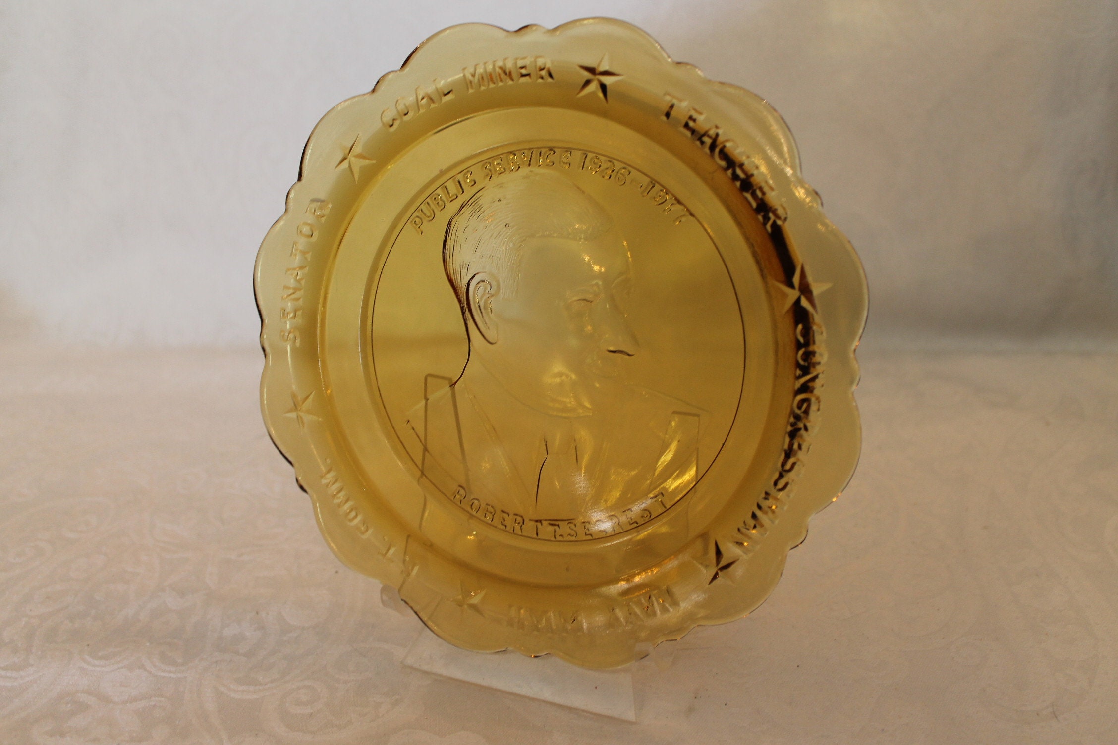 Congressman Robert T Secrest Glass Collector Plate Made by | Etsy