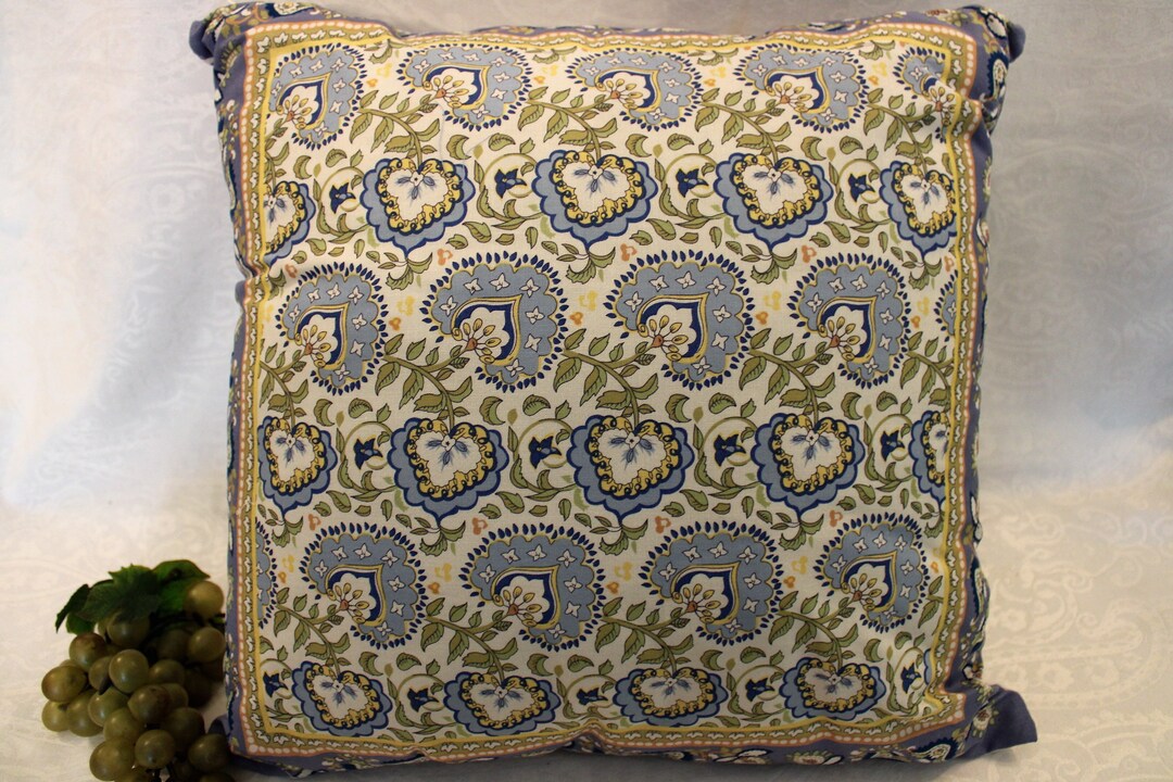 Longaberger 16" Throw Pillow - Earth & Sky Pattern, Blue and Yellow ...