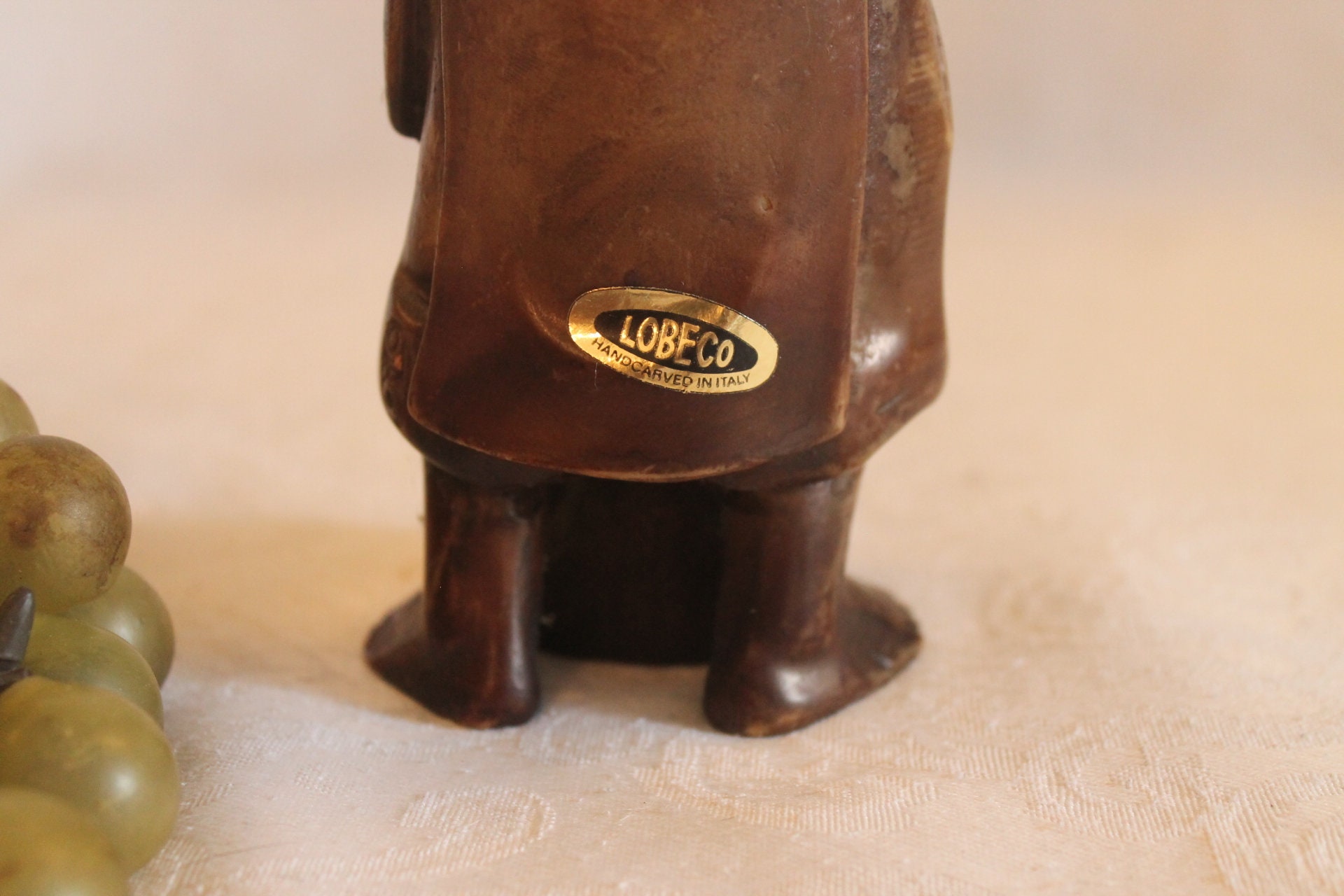 Vintage Lobeco Hand Carved Soap Stone Alabaster 7" Figurine of a ...