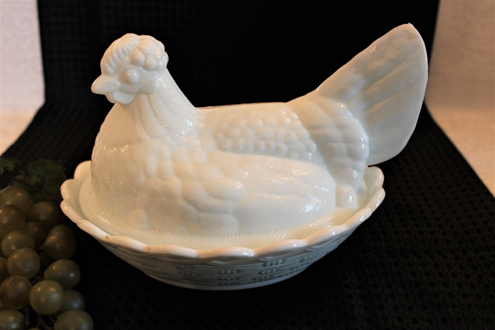 Vintage Fenton White Milk Glass Large Hen on Nest Covered Dish | Etsy