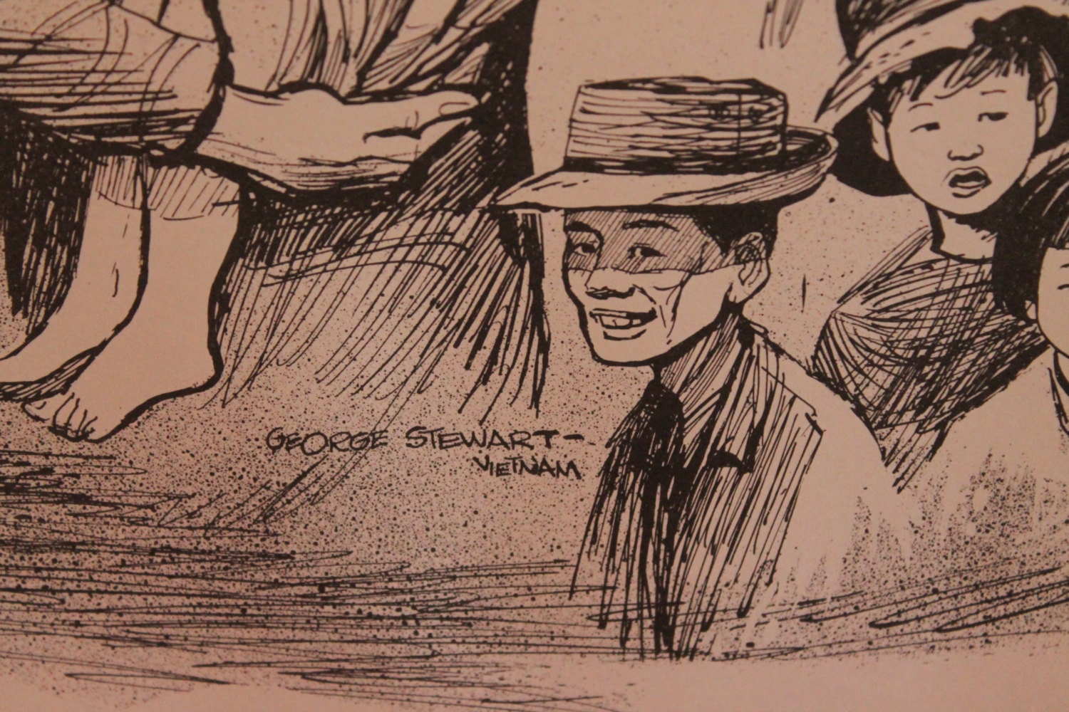 Vintage George Stewart 11 by 14 Art Sketch | Etsy