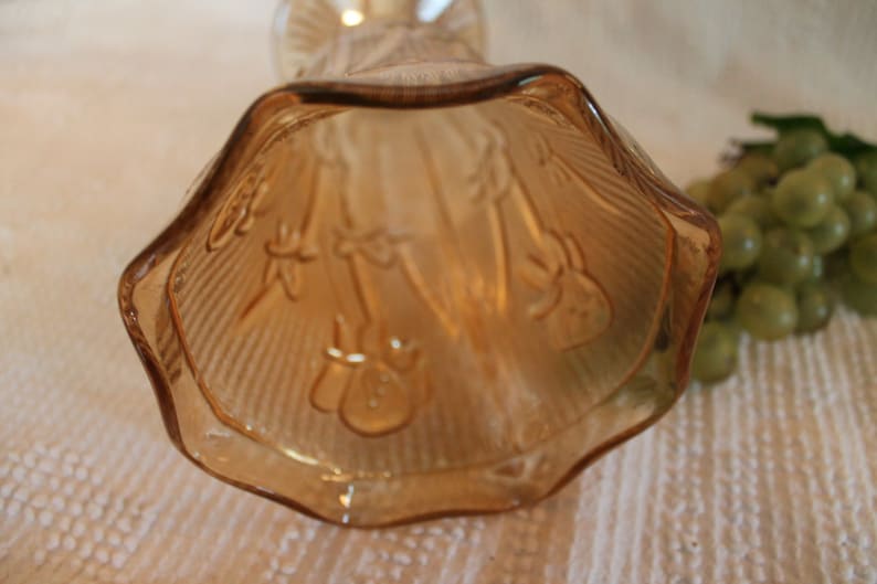 Jeannette Glass 9" Vase - Iris and Herringbone, Gold Iridescent - Etsy