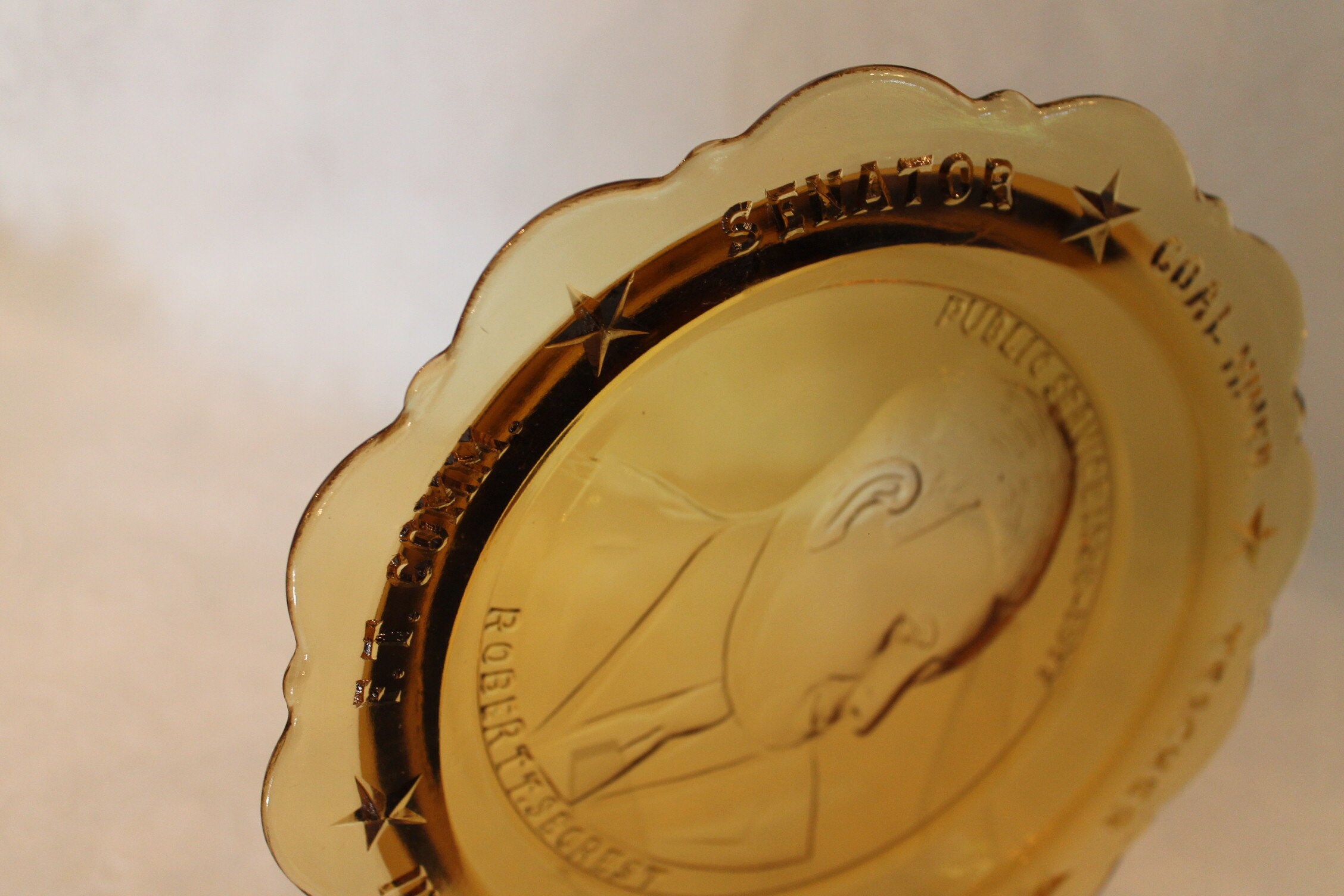 Congressman Robert T Secrest Glass Collector Plate Made by Mosser Glass ...