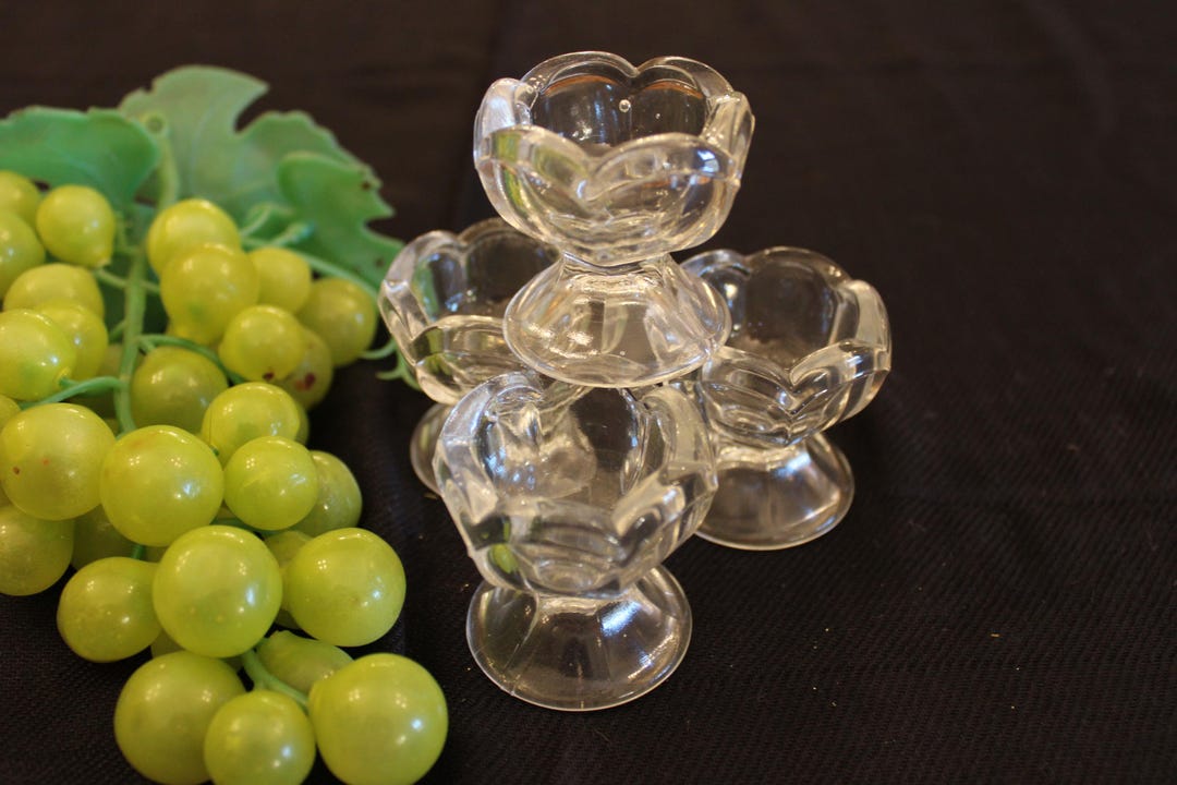 Set of 4 Cambridge Glass Footed Salt Cellars - No. 2800, Colonial ...