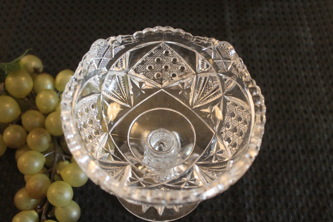 Antique Mckee EAPG Glass 4.75" Compote - Sunbeam Pattern in Excellent ...