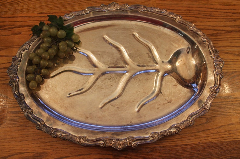 Beautiful Vintage Silver Plated Meat or Turkey Platter Serving - Etsy UK