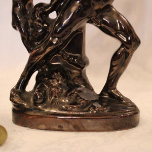 1974 Greek God Hercules Throwing Lichas - Gare Ceramic 9.75" Statue ...