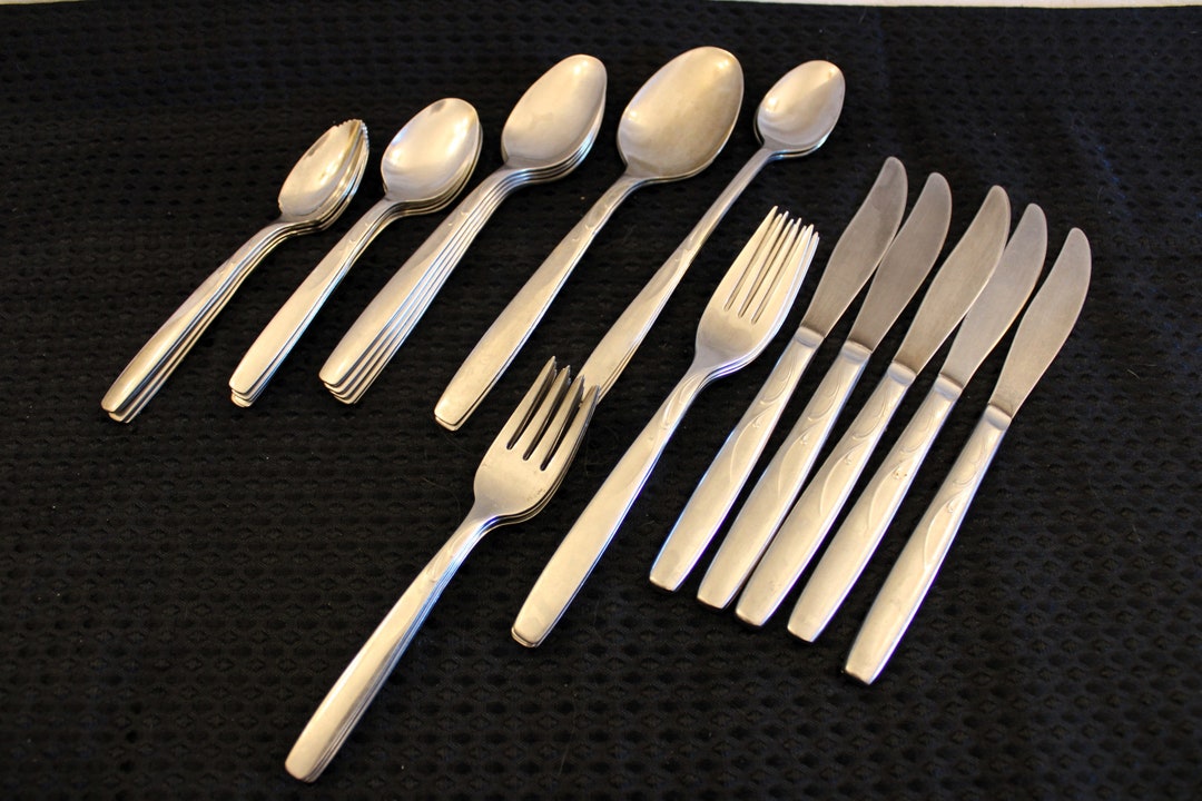 Vintage ISCO International Silver Co Stainless Flatware Garden Manor ...