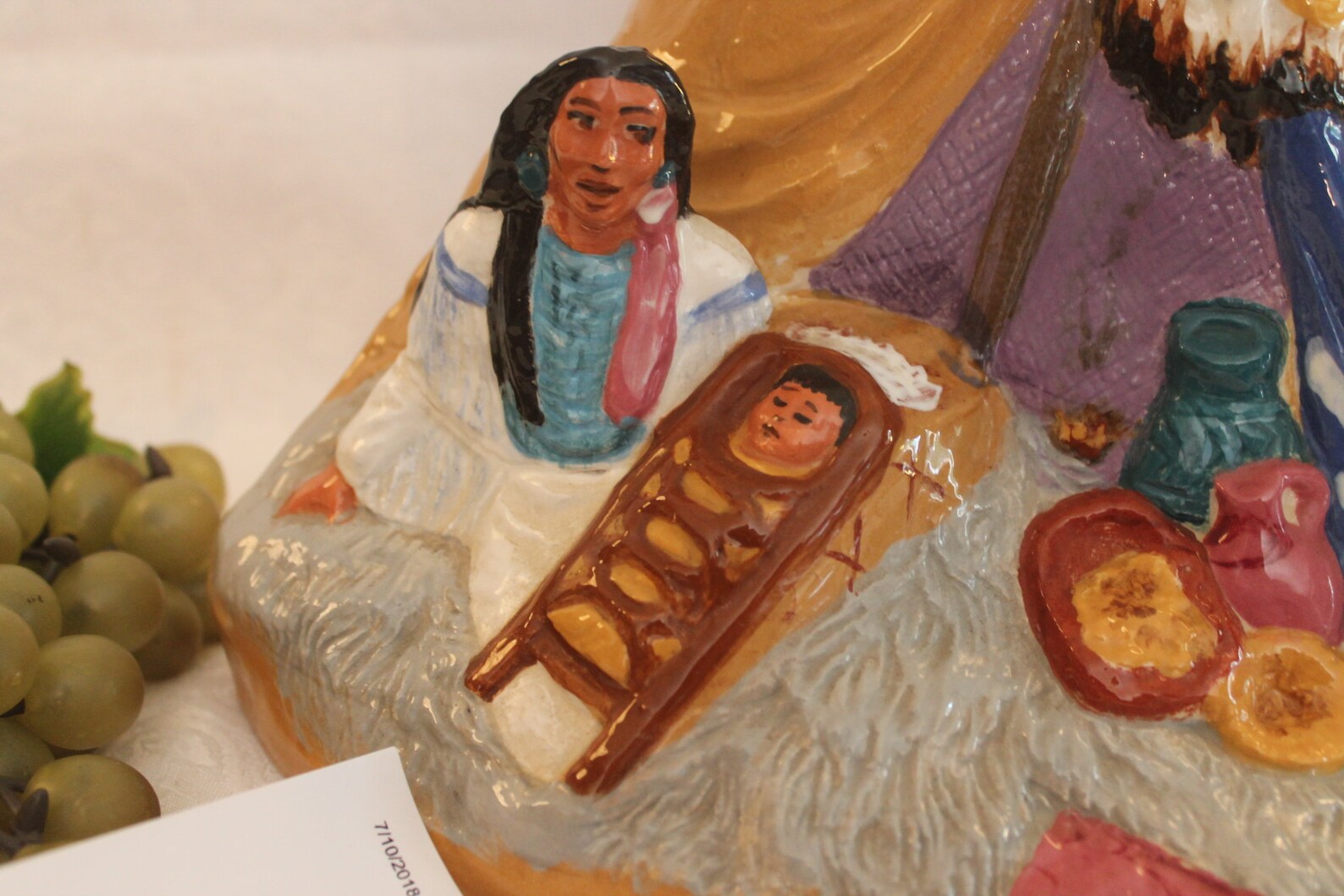 1993 Rick Wisecarver Pottery 12" Cookie Jar - Native American Teepee ...