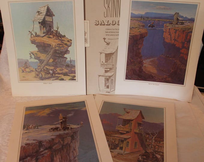 Lloyd Mitchell Collection of 4 Skinny Saloon Lithographs in Original ...